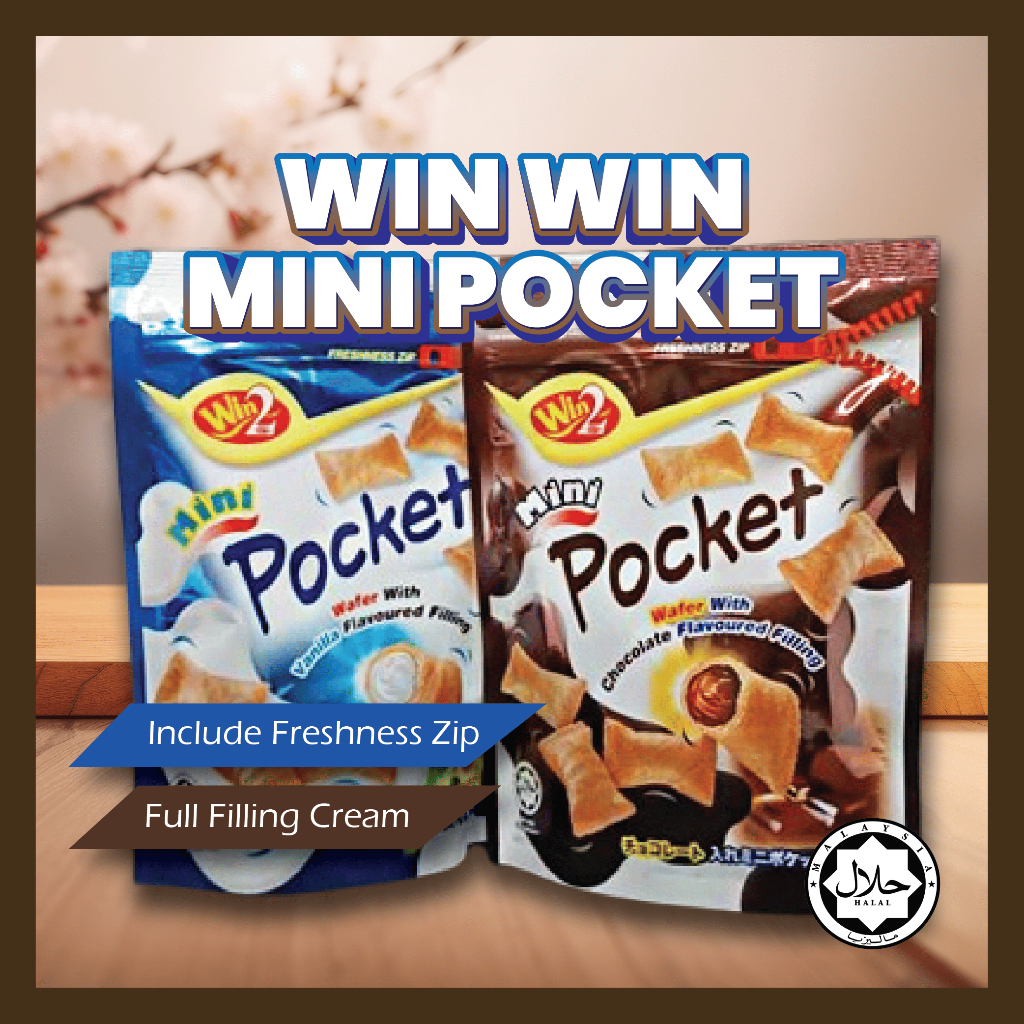 Win Win Mini Pocket Wafer With Filling (120g) | Shopee Malaysia