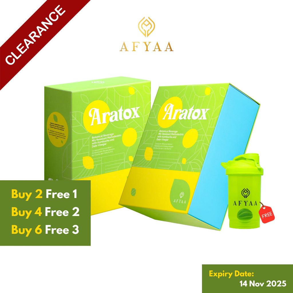 [Clearance] Afyaa | Aratox | Twins Pack | 2 Boxes 48 Sachets | Free Shaker | Ready Stock ...