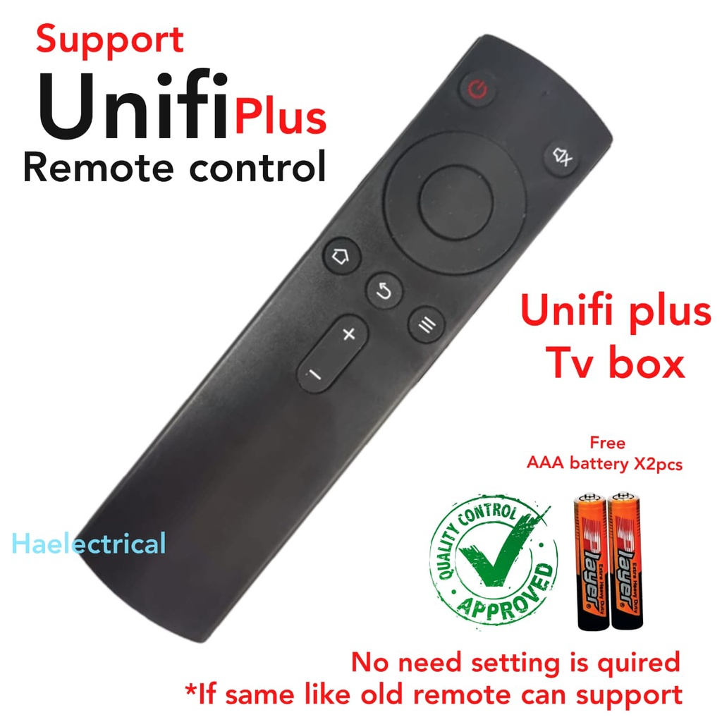 Unifi Plus TV Box Remote Control For Replacement (Free Battery ...
