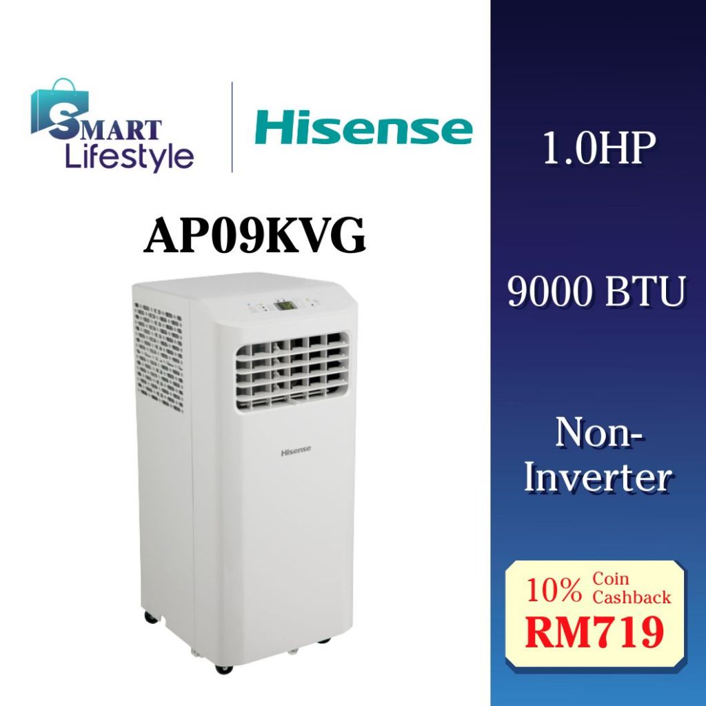 [FREE SHIPPING] HISENSE Portable Air Conditioner AP09KVG(1.0 HP ...