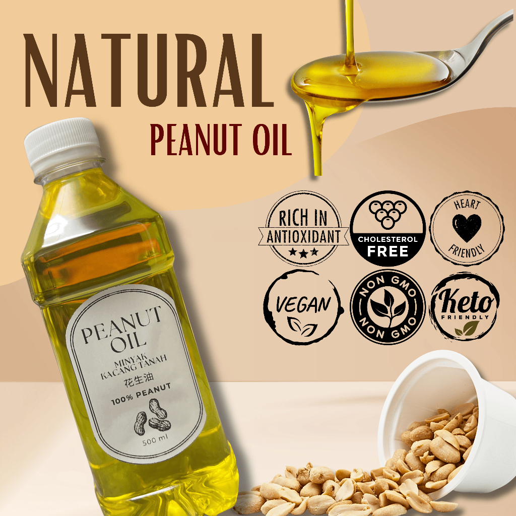 Natural Healthy Peanut Cooking Oil 500ml | Shopee Malaysia