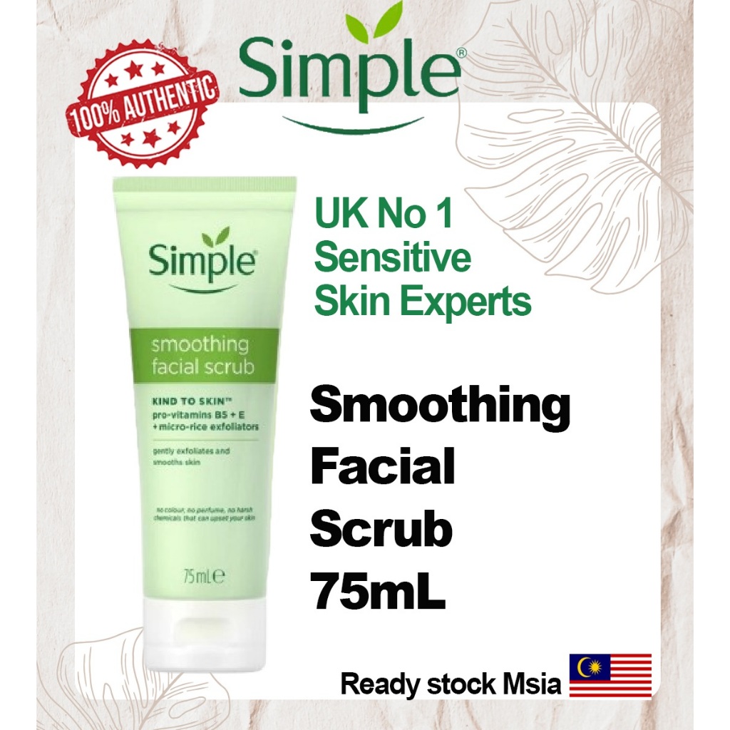 Simple Smoothing Cleansing Facial Scrub 75ml 100% Original Imported ...