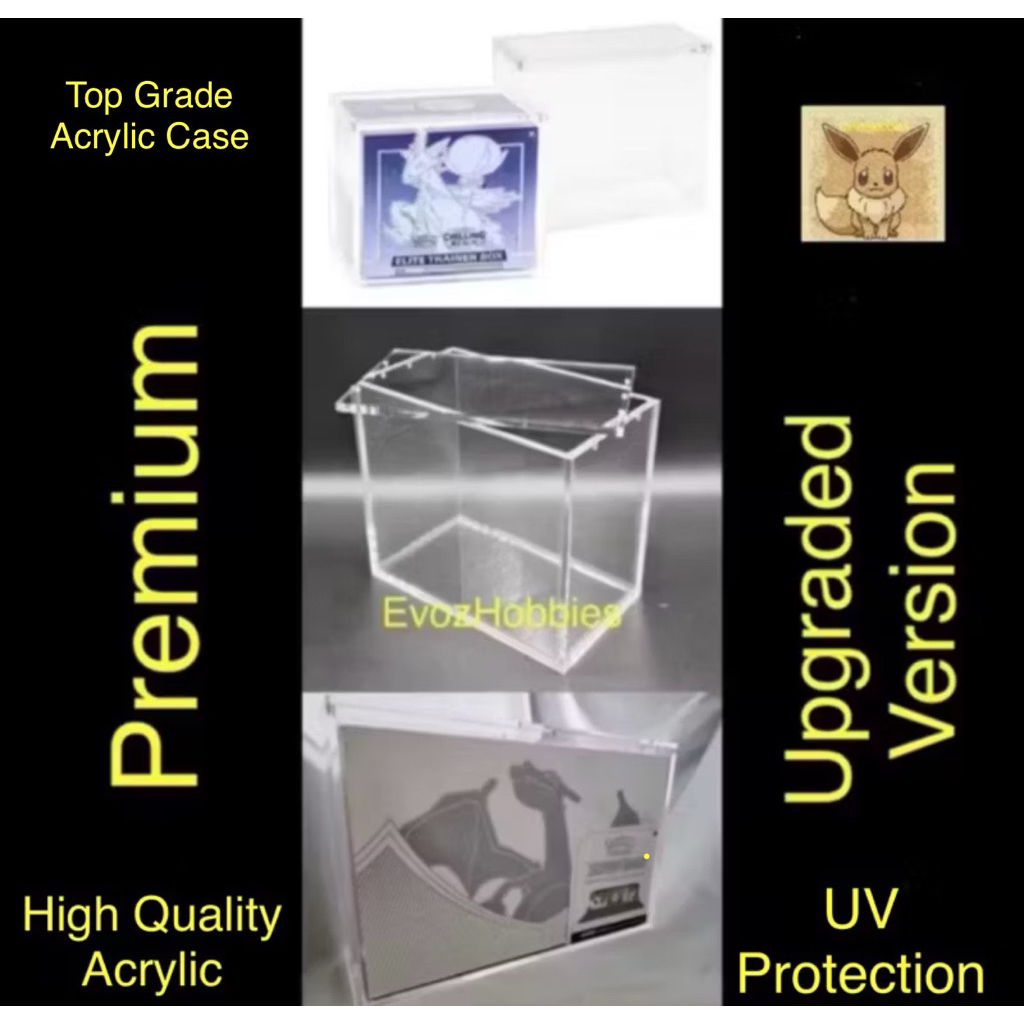 Pokemon booster box Premium magnetic acrylic display case - Booster box ...