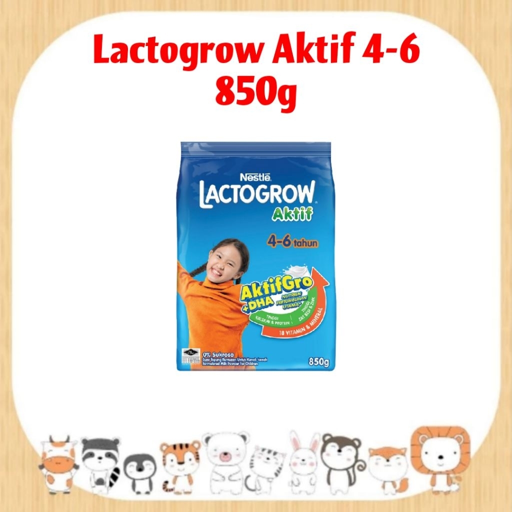 Nestle Lactogrow Aktif 4-6 years 850g | Shopee Malaysia