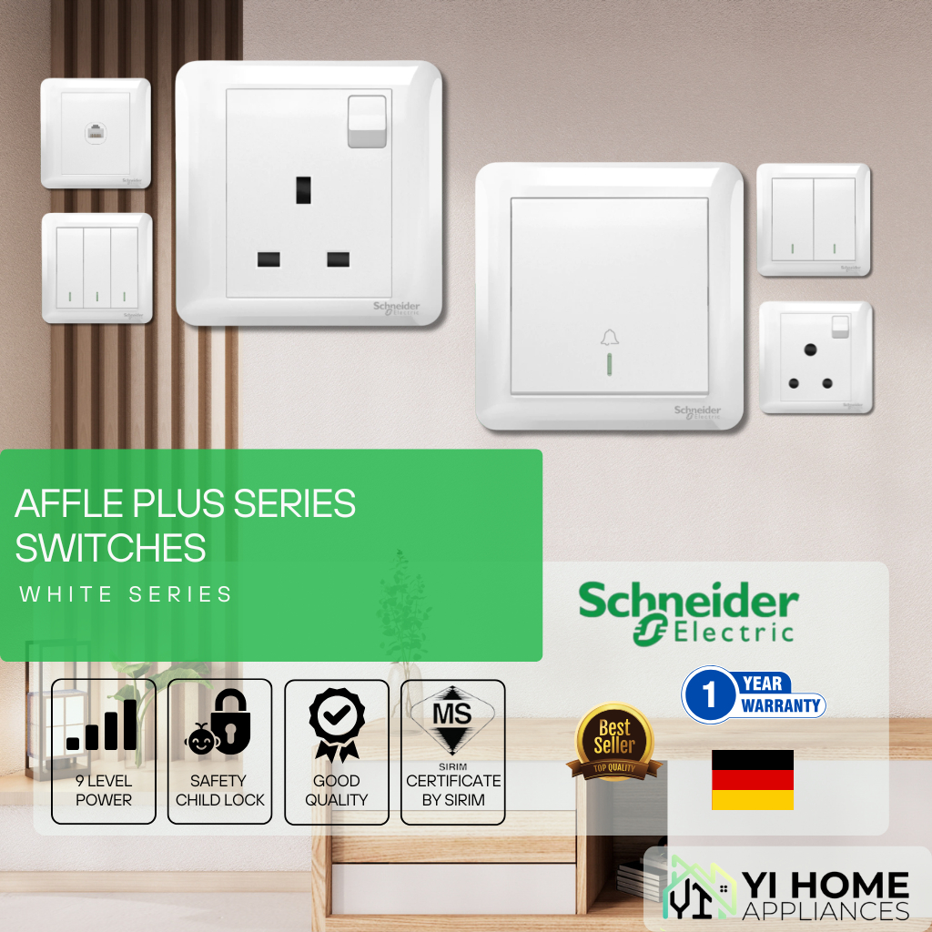 Schneider Electric Affle Plus Series Rumah Switches With Fluorescent ...