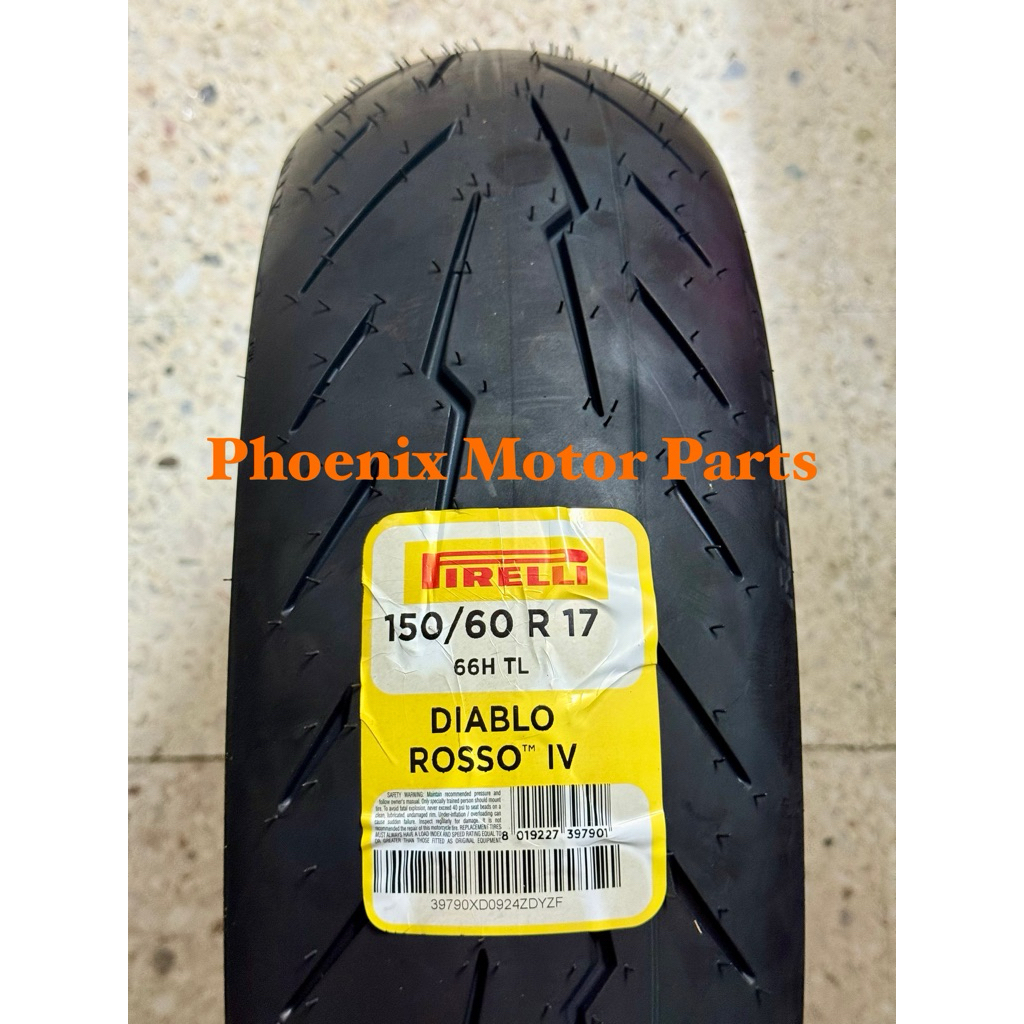 Pirelli Diablo Rosso 4 IV 150/60 R 17 (66H) Tyre Tayar Year 2026 ...