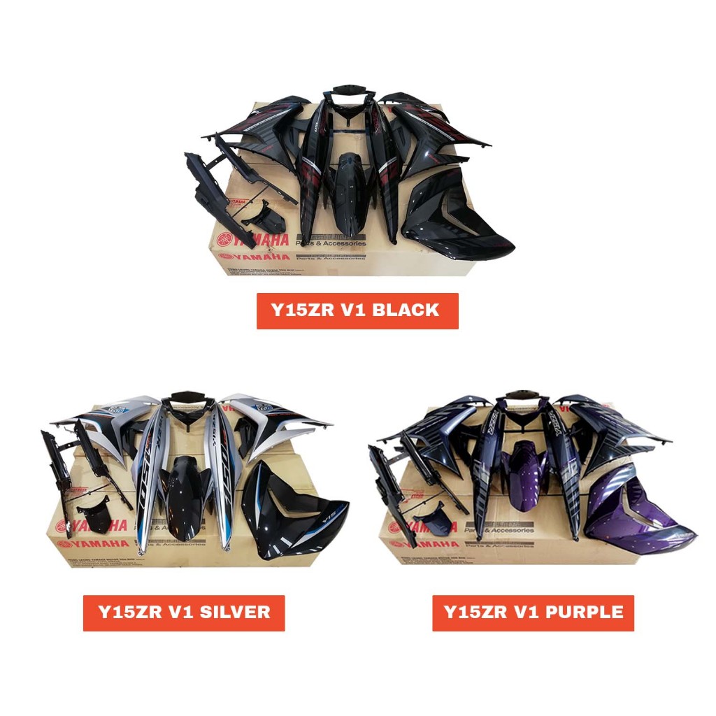 COVERSET COVER SET BODYSET Y15ZR V1 PURPLE TERUNG HITAM ROBOT BLACK ...
