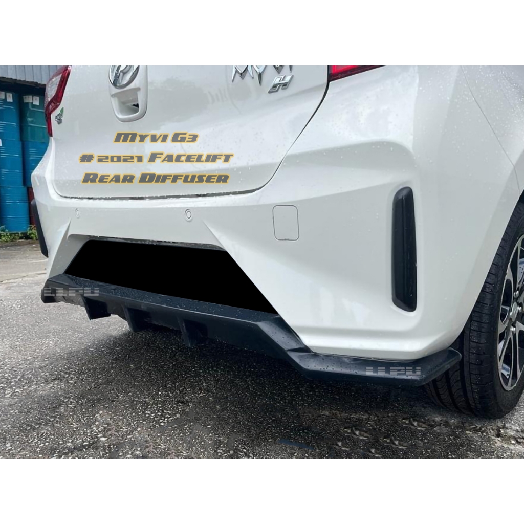**PERODUA MYVI 2022 - 2025 ( V1 ) REAR DIFFUSER - PU | Shopee Malaysia