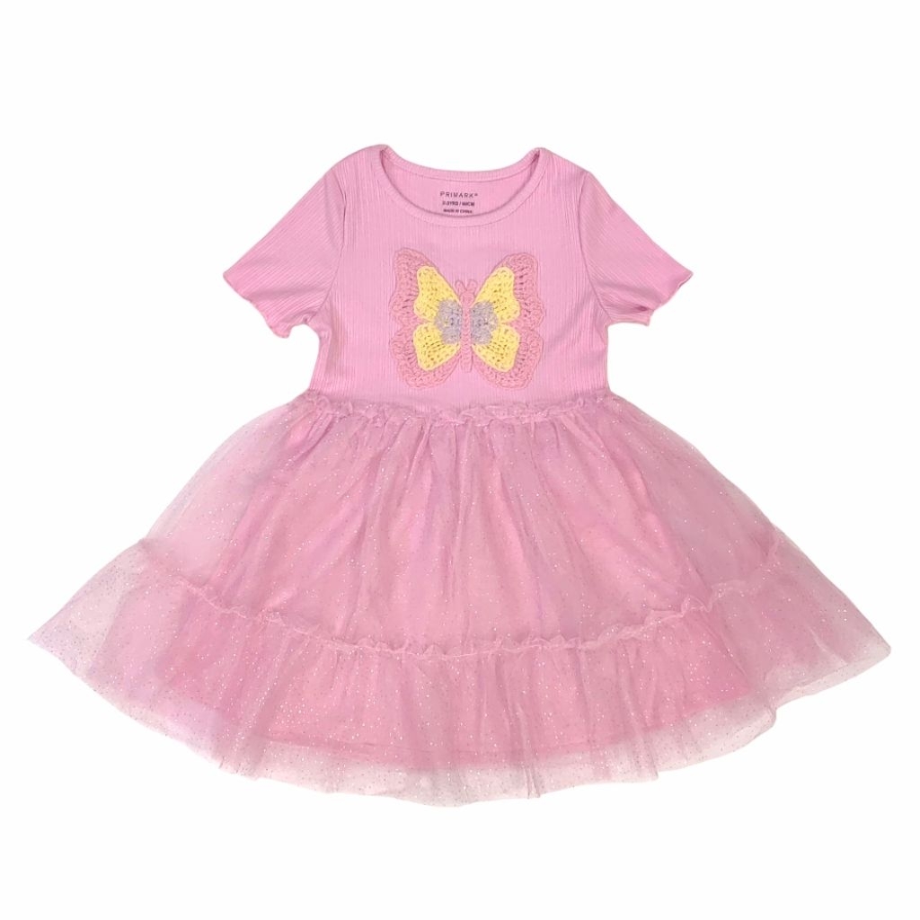 25 Primark Pendek Lengan Pink Rama-Rama untuk Budak Perempuan pink ...