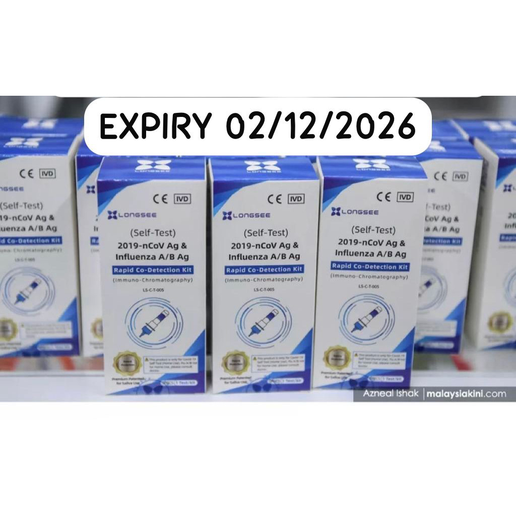 (3dalam1) 20 KIT LONGSEE COVID 19 Air Liur Rumah Ujian Sendiri Kit ...