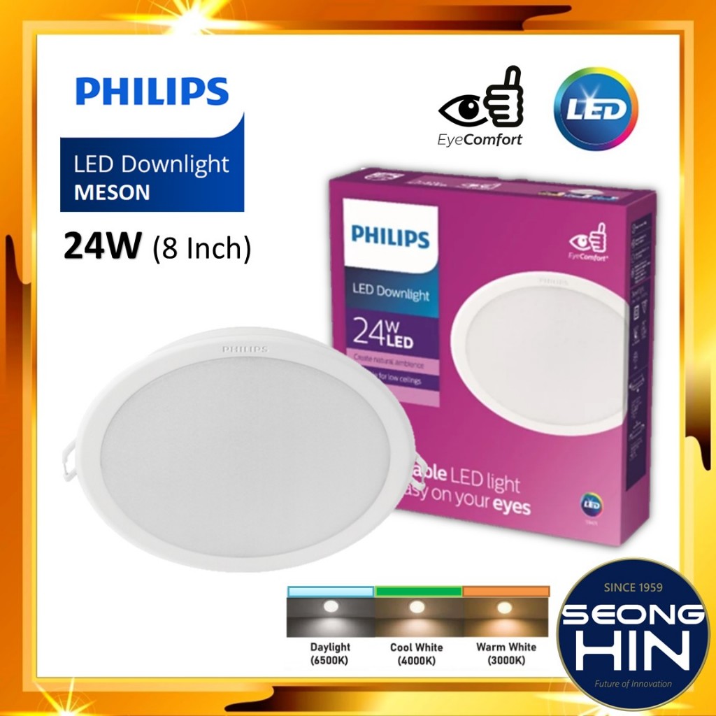 Philips 5" 6" 8" Meson 13W 17W 24W LED Downlight Daylight 6500k ...