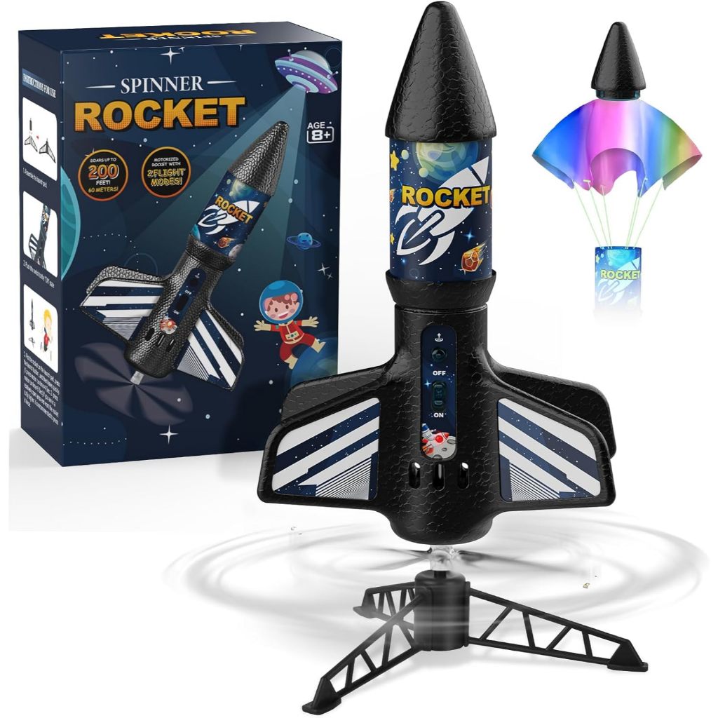 Rocket Launcher for Kids, Self Launching Motorized Air Rocket Toy ...