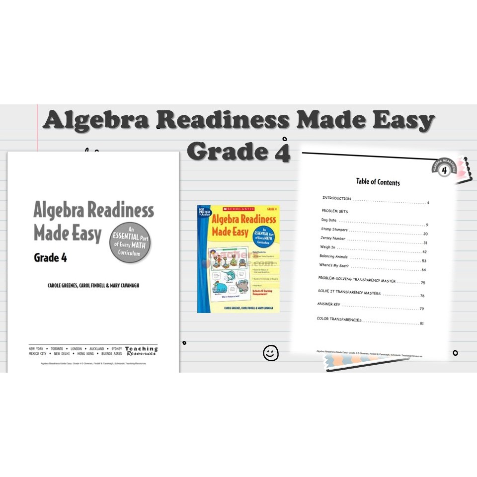 [PRE598] 91 pages Algebra Readiness Made Easy Grade 4 Worksheet PDF version (answer provided ...