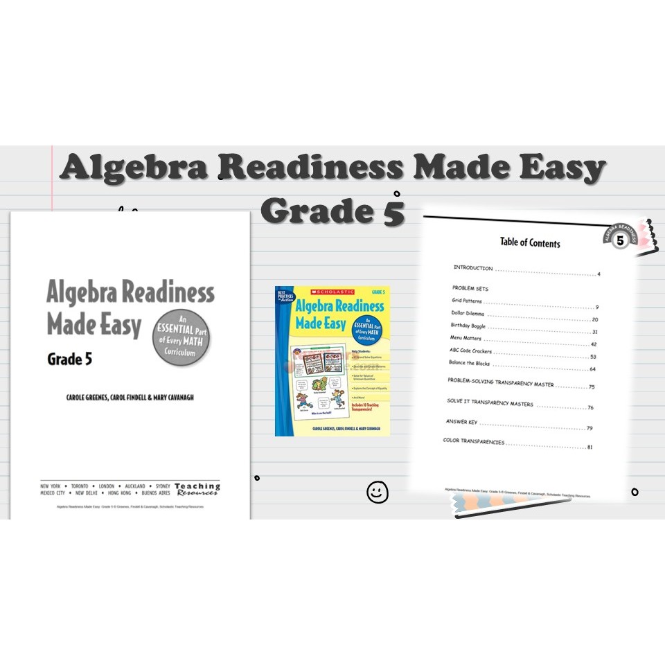 [PRE599] 91 pages Algebra Readiness Made Easy Grade 5 Worksheet PDF ...