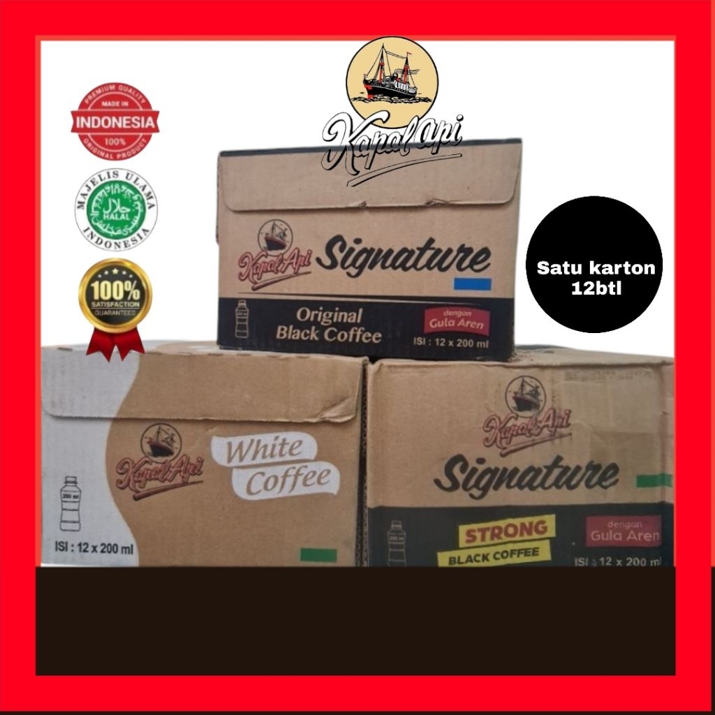 Kapal Api Signature- Ready To Drink Coffee //kemasan botol 200ml//harga ...