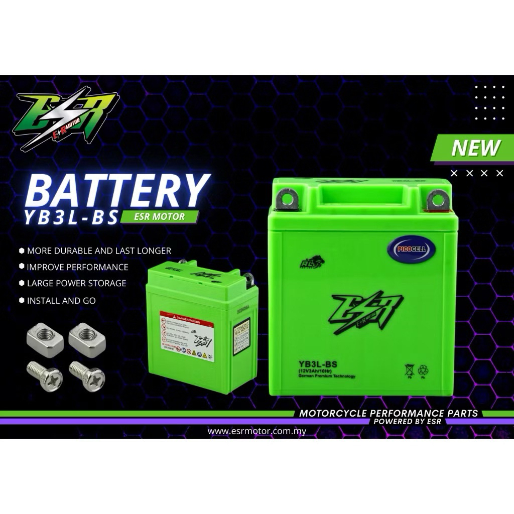 BATTERY ESR PICOCELL YTZ5S-BS, YB3L-BS ,YTZ6V & YB5L-BS 100% ORIGINAL ...
