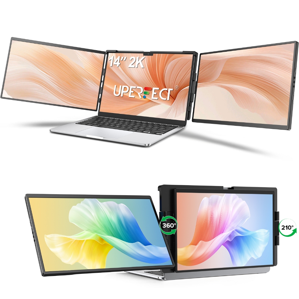 UPERFECT【Local delivery】2K portable monitor - 14 inch 2240*1400 dual ...