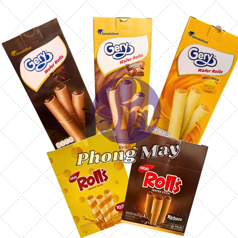 GERY WAFER ROLL STICKS [14G*10Sticks]/ NABATI WAFER ROLL [6G*20Sticks ...