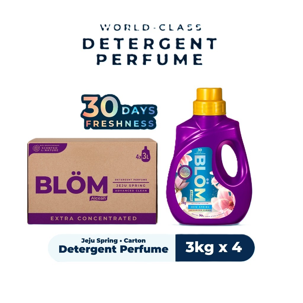 [Carton] BLOM 3KG Premium Laundry Detergent Perfume x 4 | Shopee Malaysia