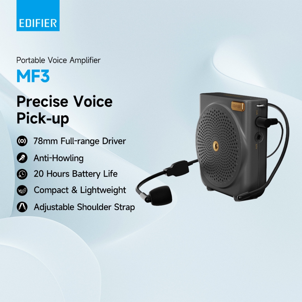 Edifier MF3 - Portable Voice Amplifier -Anti-Howling Microphone | Shopee Malaysia