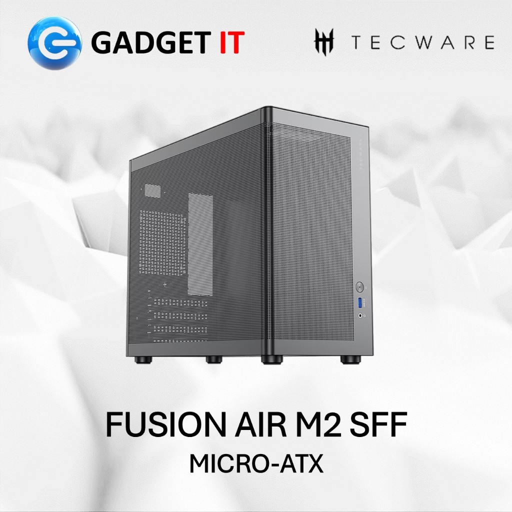TECWARE FUSION AIR M2 SFF COMPACT MICRO-ATX PC CASING | 2 FANS PRE ...