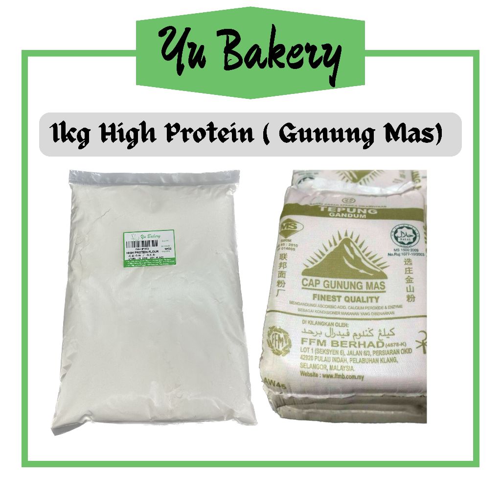 1 kg High Protein Flour/ Bread Flour/Tepung Gluten Tinggi /Tepung ...