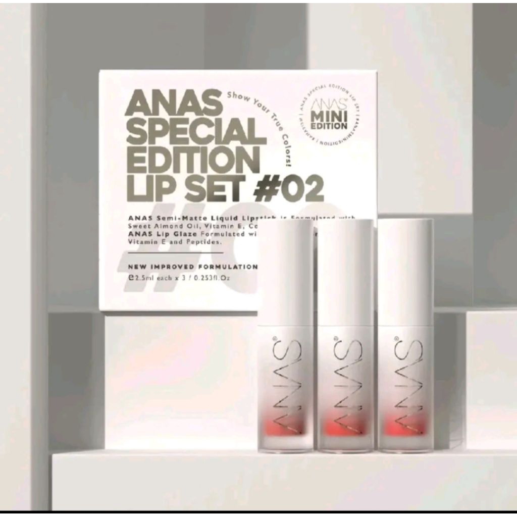 ANAS SPECIAL EDITION LIP SET EDISI MINI+FREE LIP SCRUB | Shopee Malaysia