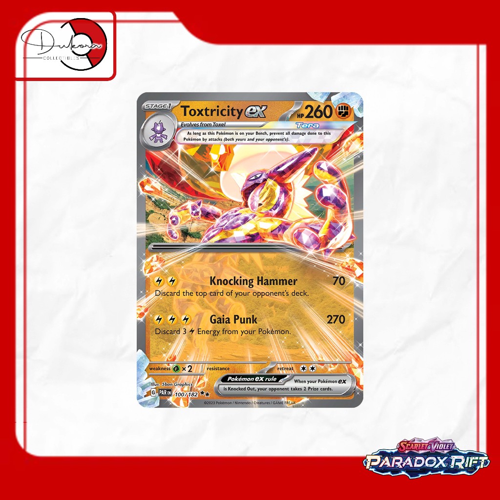 Toxtricity EX - 100/182 - Ultra Rare [Pokémon TCG : Paradox Rift SV04 ...