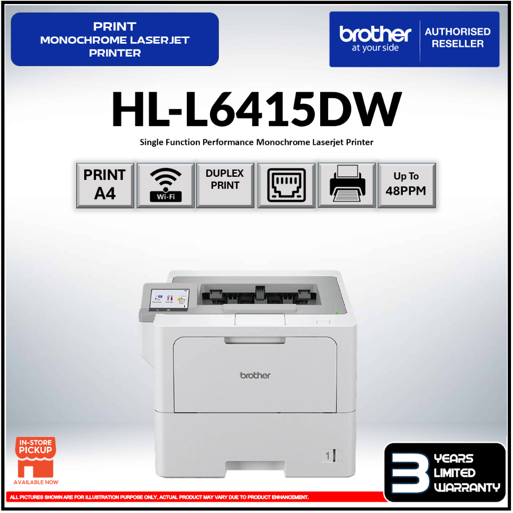 Brother Monochrome Laserjet A4 Single Function Wireless Printer High ...