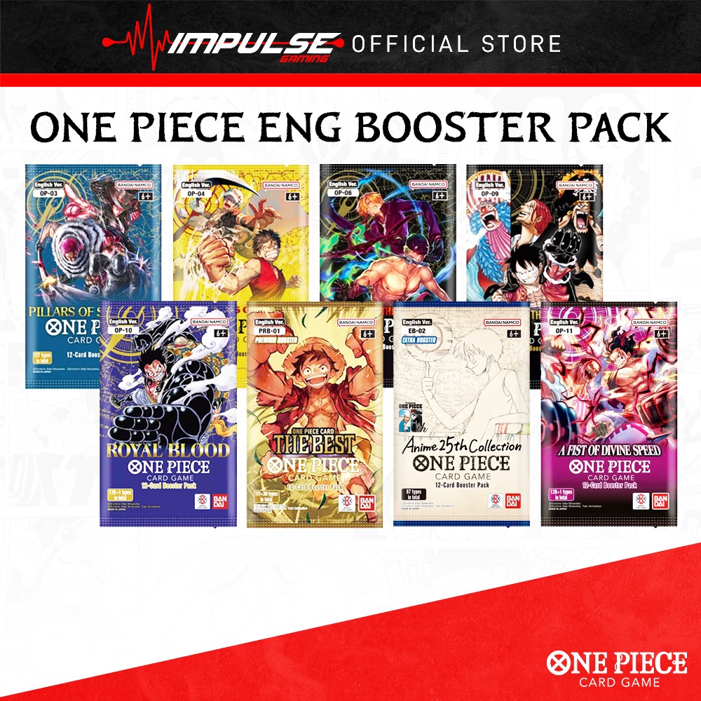 One Piece TCG [ENGLISH VERSION]: Booster Pack OP03 / OP04 / OP05 / OP06 / OP09 / OP10 / OP11 ...