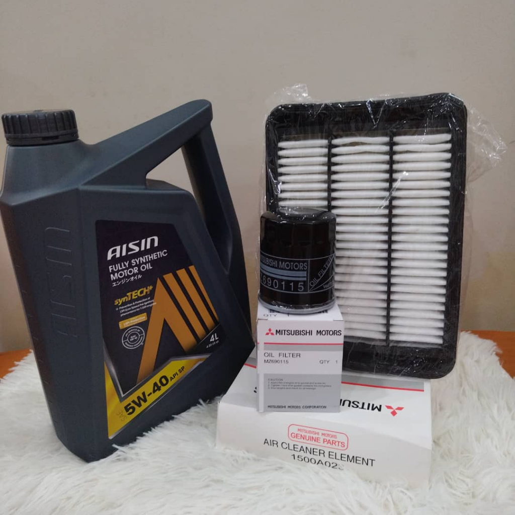 MITSUBISHI LANCER GT, PROTON INSPIRA OIL FILTER + AIR FILTER +AISIN 5W40 API-SP (10,000KM) FULLY ...