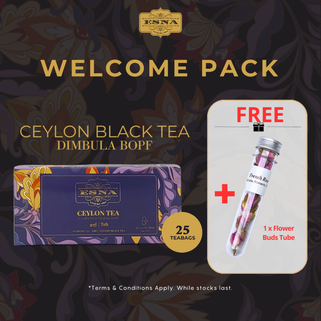 ESNA Ceylon Black Tea – High-Grown Dimbula Blend (2g x 25 Teabags ...