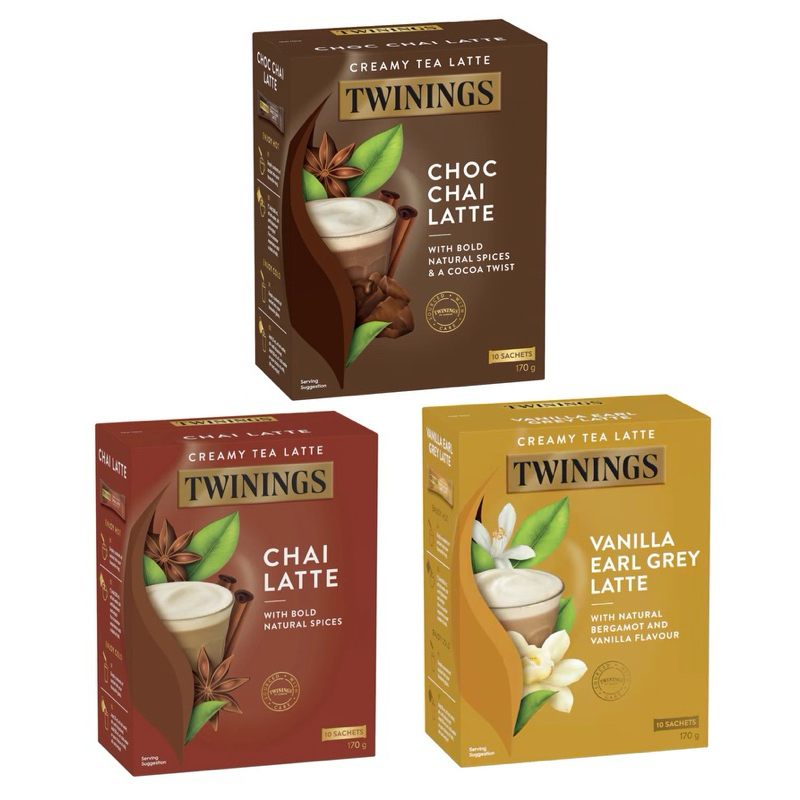 Twinings Vanilla Earl Grey Latte / Chai Latte / Chocolate Chai Latte ...
