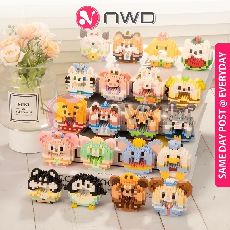 𝗦𝗧𝗔𝗖𝗞𝗔𝗕𝗟𝗘 𝗦𝗪𝗘𝗘𝗧𝗦 》 3D Donut Cartoon Nano Blocks Round Building Block ...