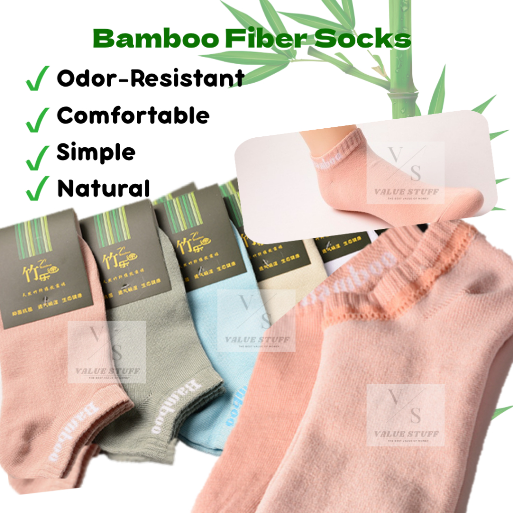 Unisex Bamboo Deodorant Socks Anti-Odor Breathable Socks Sarung Kaki ...