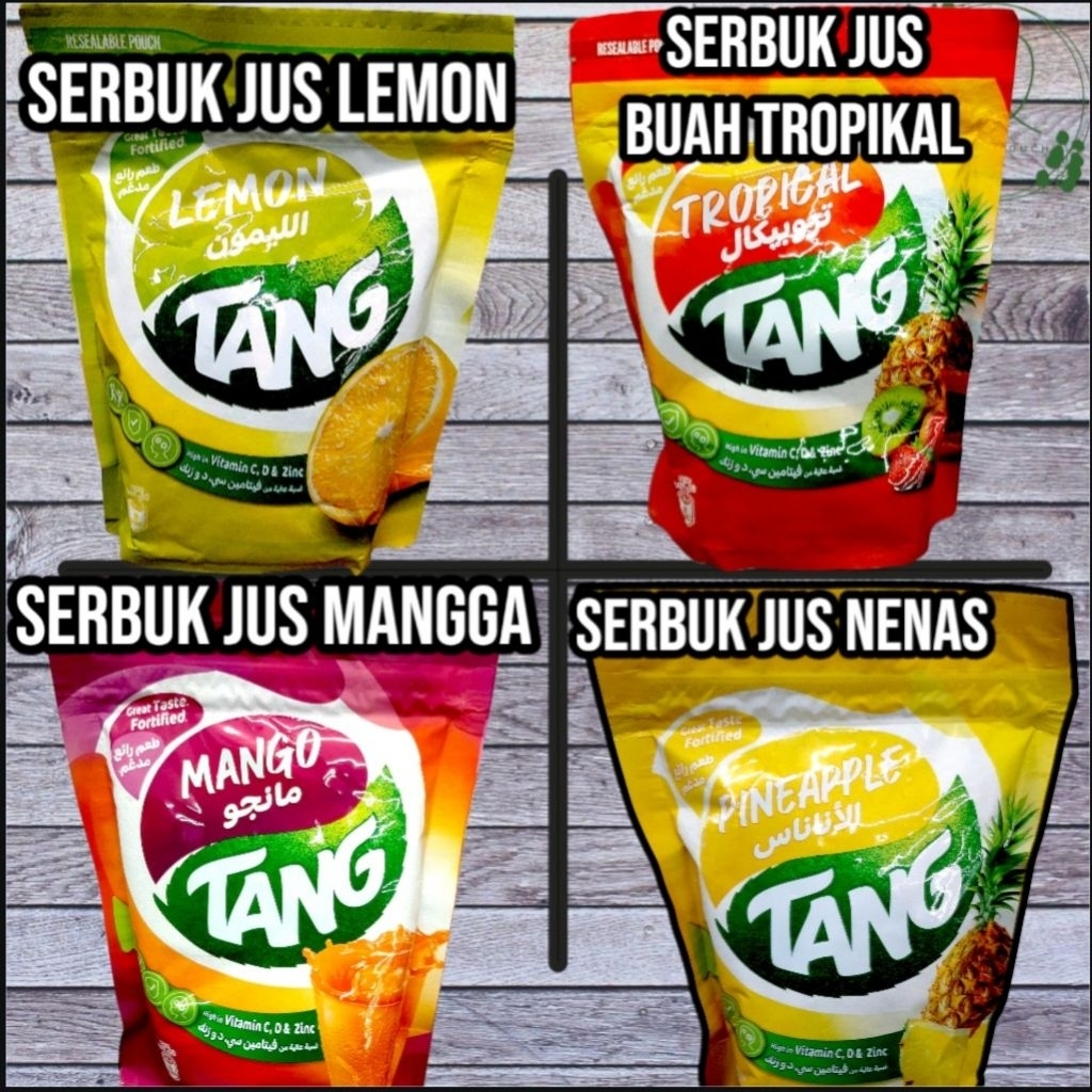 SERUK JUS BUAH-BUAHAN (LEMON/TROPIKAL/MANGGA/NENAS)by TANG 375g ...