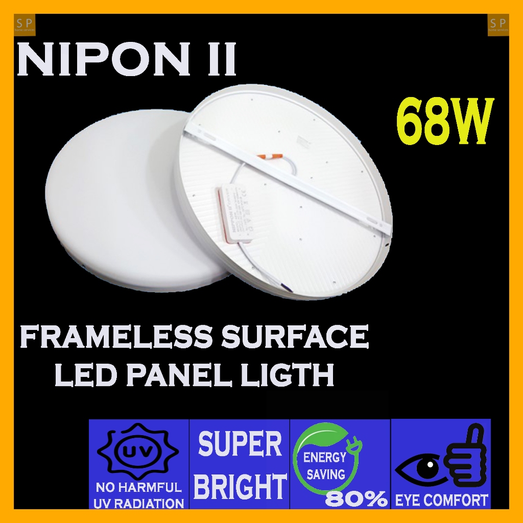 Nippon II Frameless Surface Led Panel Light Day Light 68W (Super Bright ...