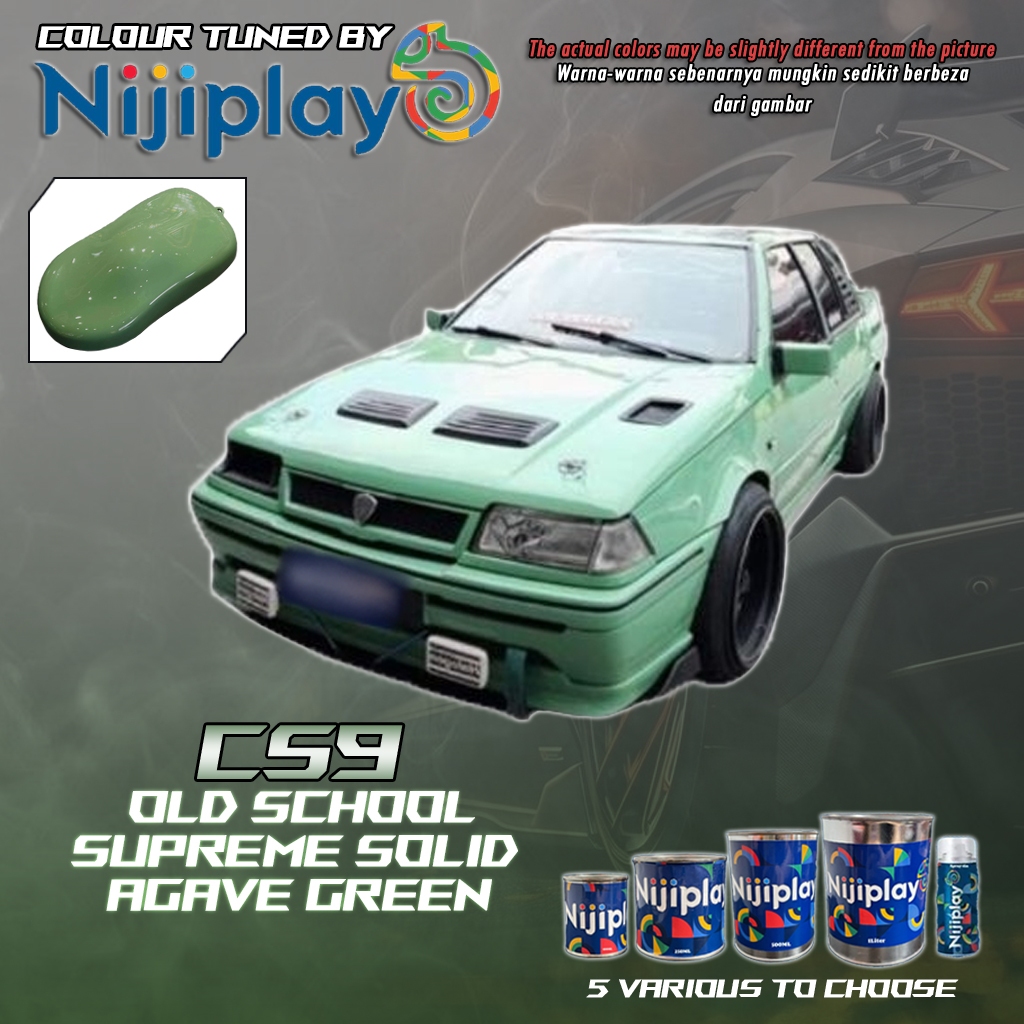 NIJIPLAY AIKKA CS9 AGAVE GREEN OLD SCHOOL SUPREME SOLID COLOUR 2K PAINT ...