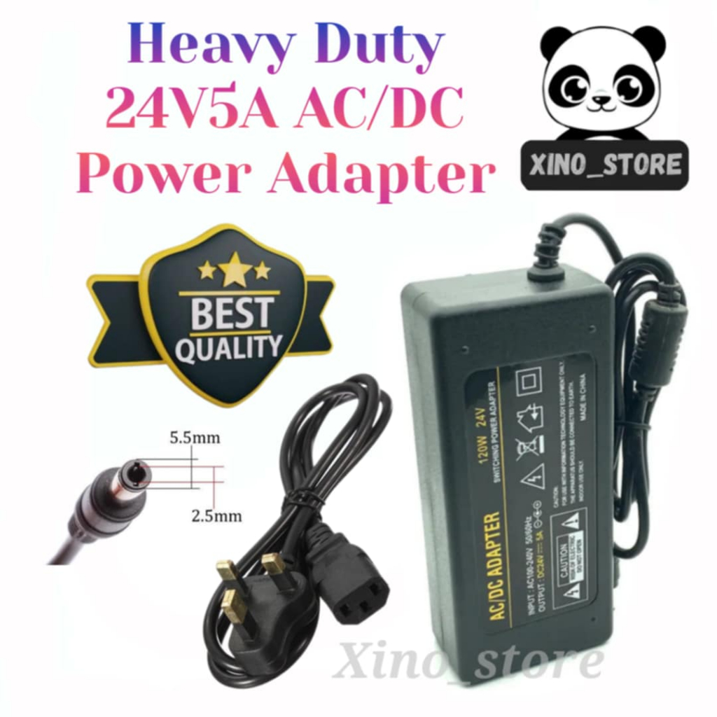 Heavy Duty 24V5A AC To DC Power Adapter 24V 5A AC/DC Adapter | Shopee ...