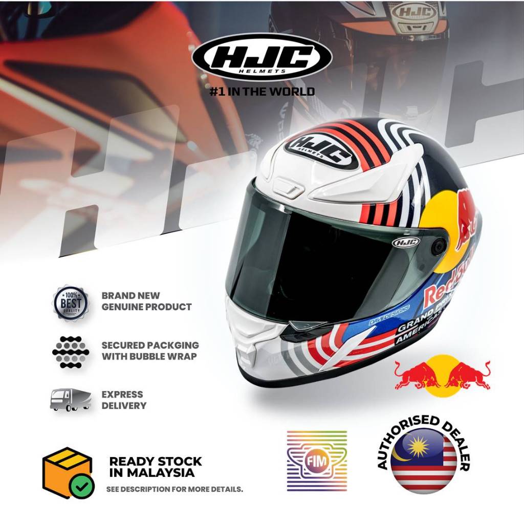 HJC RPHA 1 Full Face Racing Helmet - Red Bull Austin (Limited Edition ...