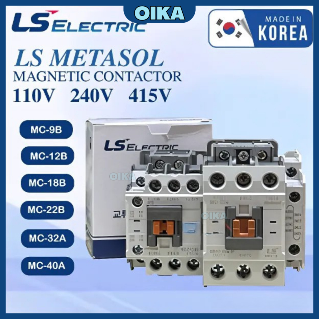 LS ELECTRIC Metasol Magnetic Contactor AC110V / AC240V / AC415V MC-9b MC-12b MC-18b MC-22b MC ...