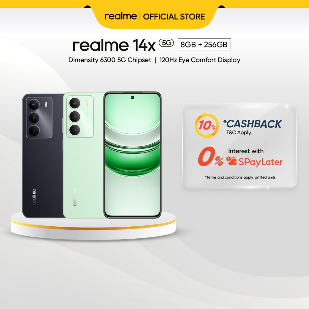 realme 14x 5G (8+256GB) | Dimensity 6300 5G Chipset | 120Hz Eye Comfort Display | Shopee Malaysia