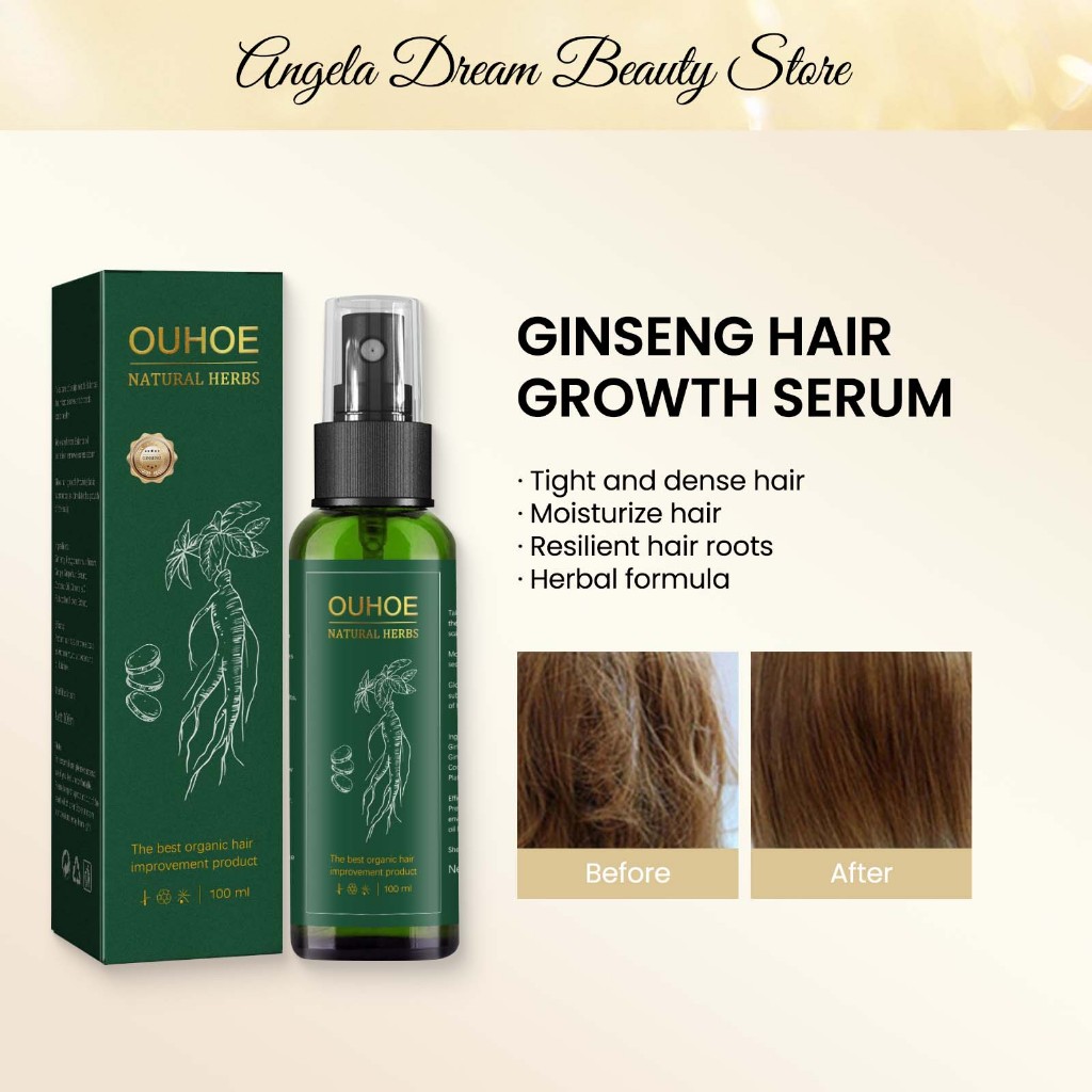 OUHOE Ginseng Hair Growth Spray 100ml Mencegah Keguguran Rambut ...