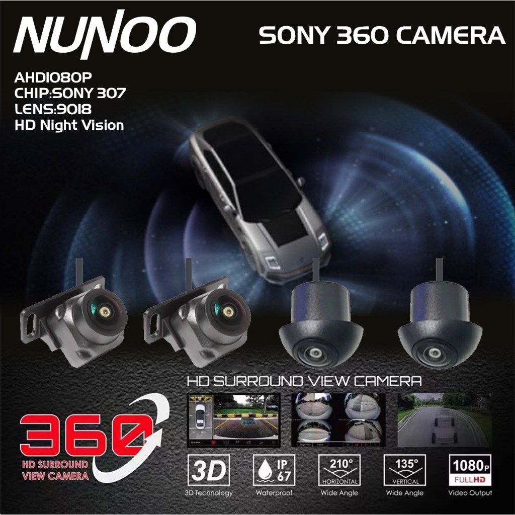 NUNOO SONY 307 AHD 1080P 360 HD Surround Birdview Camera｜Kamera ...