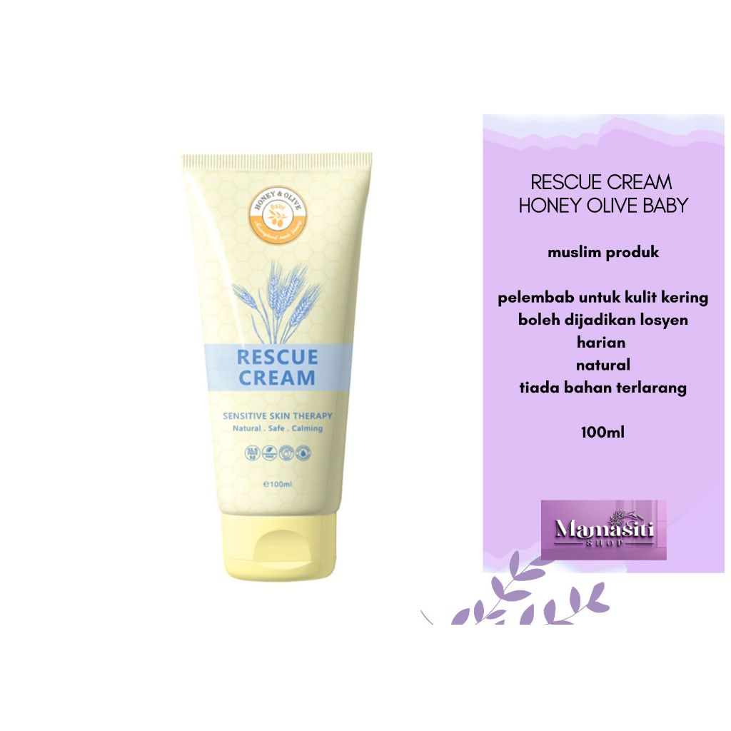 100ML Rescue cream honey olive Lotion Eczema Pelembab kulit gatal Anti Radang losyen kulit ...