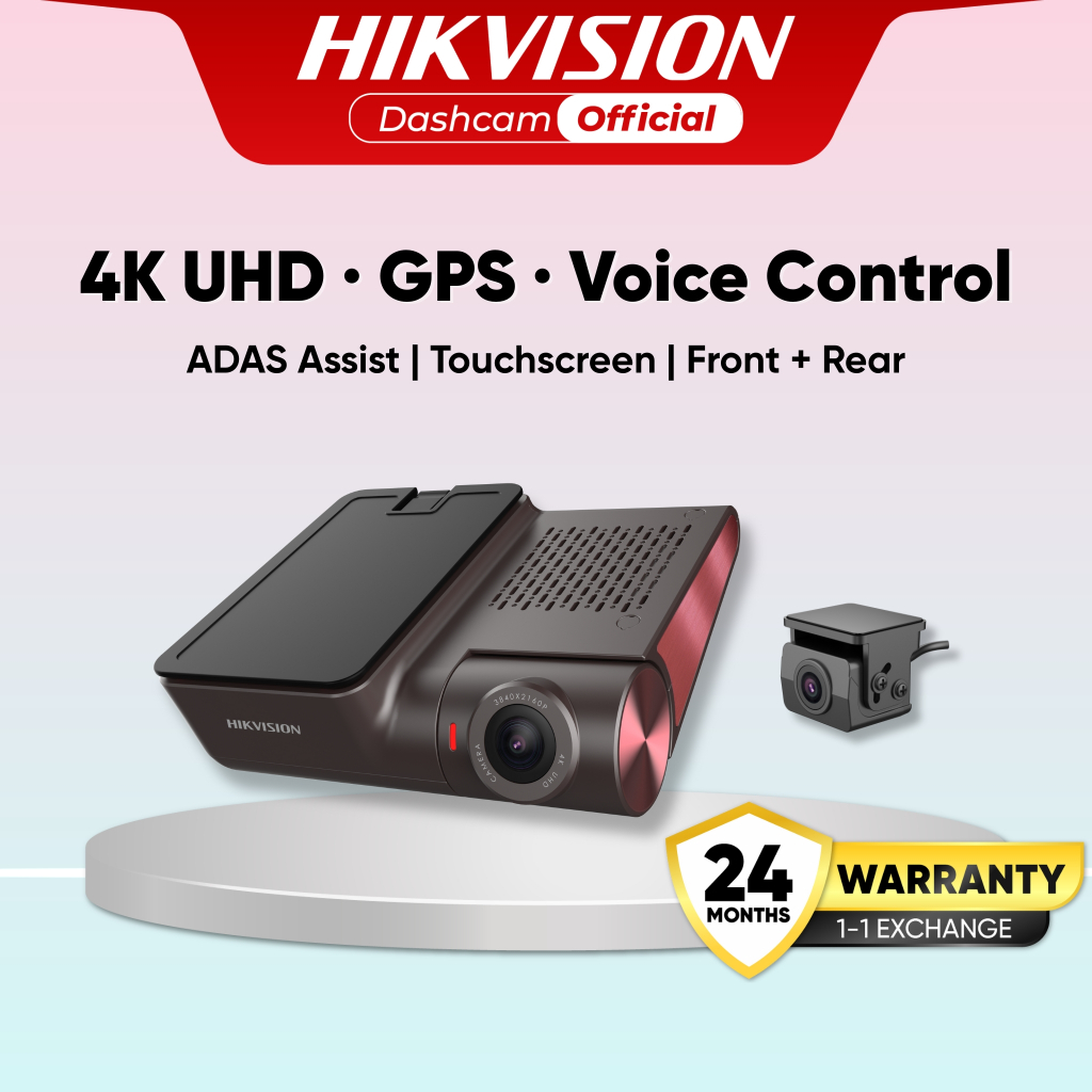 HIKVISION G2 Pro 4K Dashcam Dual Channel, GPS & ADAS Support, Touch ...