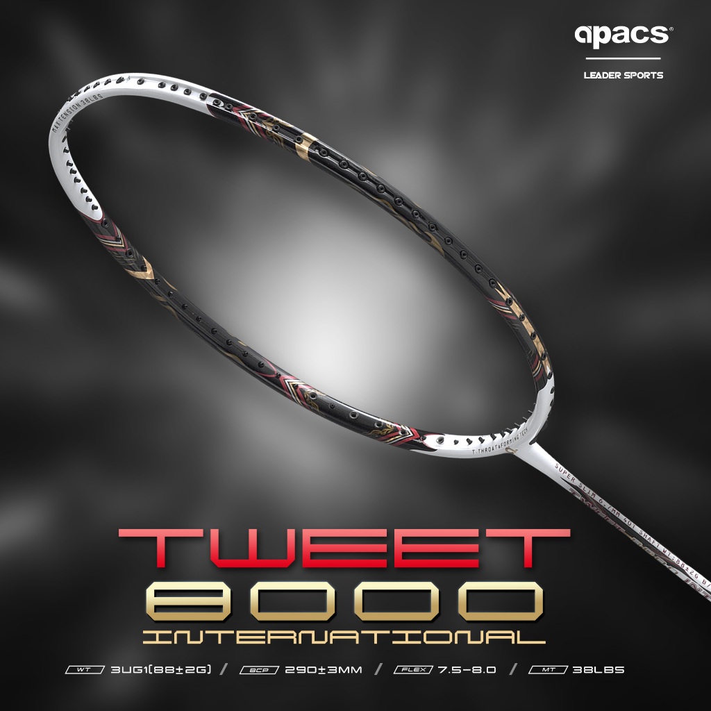 (FREE STRING & GRIP) APACS BADMINTON RACKET TWEET 8000 INT | Shopee ...
