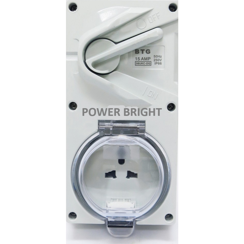BTG 56UKC-DG 15A WATERPROOF SOCKET | Shopee Malaysia