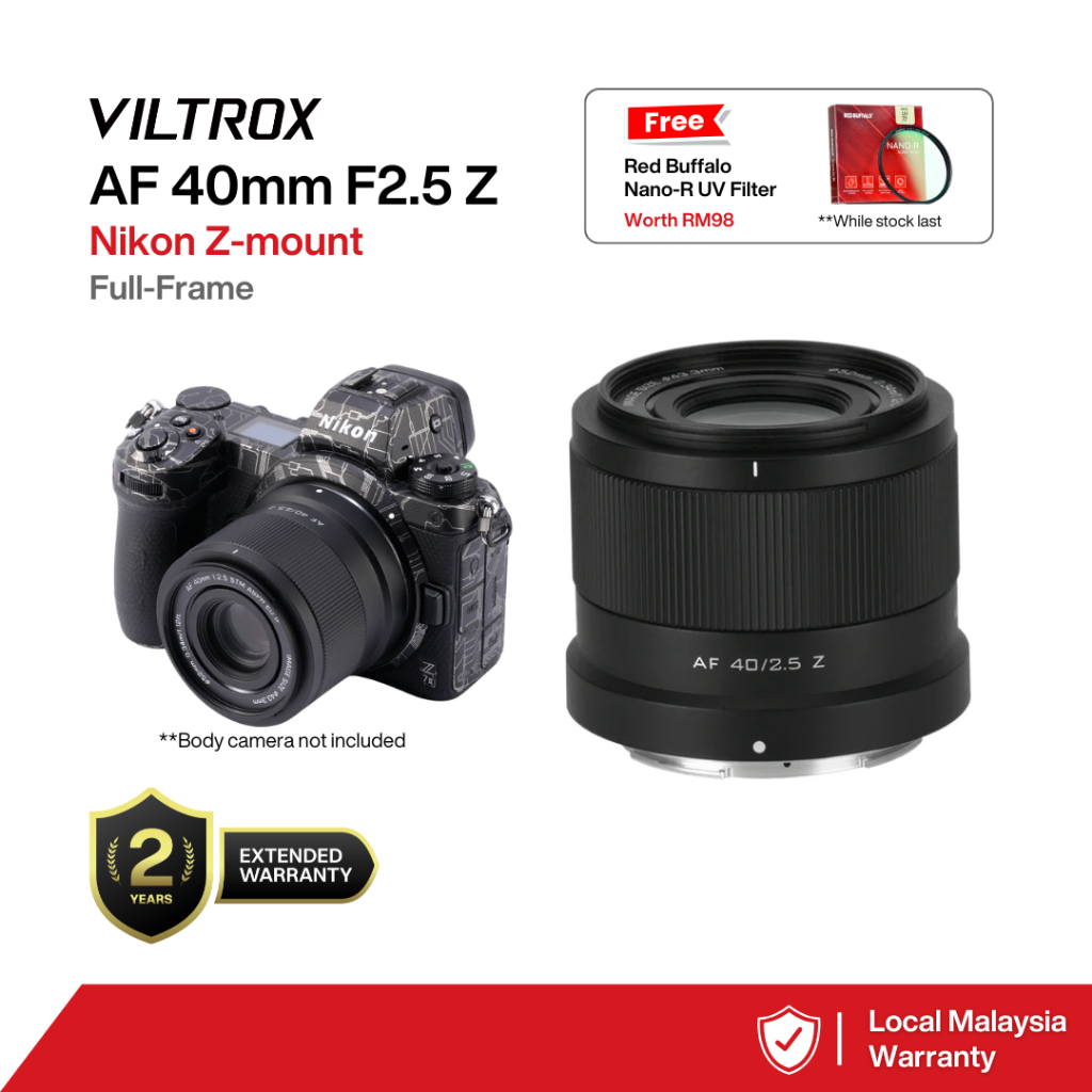 Viltrox 40mm F2.5 Z Full Frame Lens For Nikon Z-mount Cameras | Shopee ...