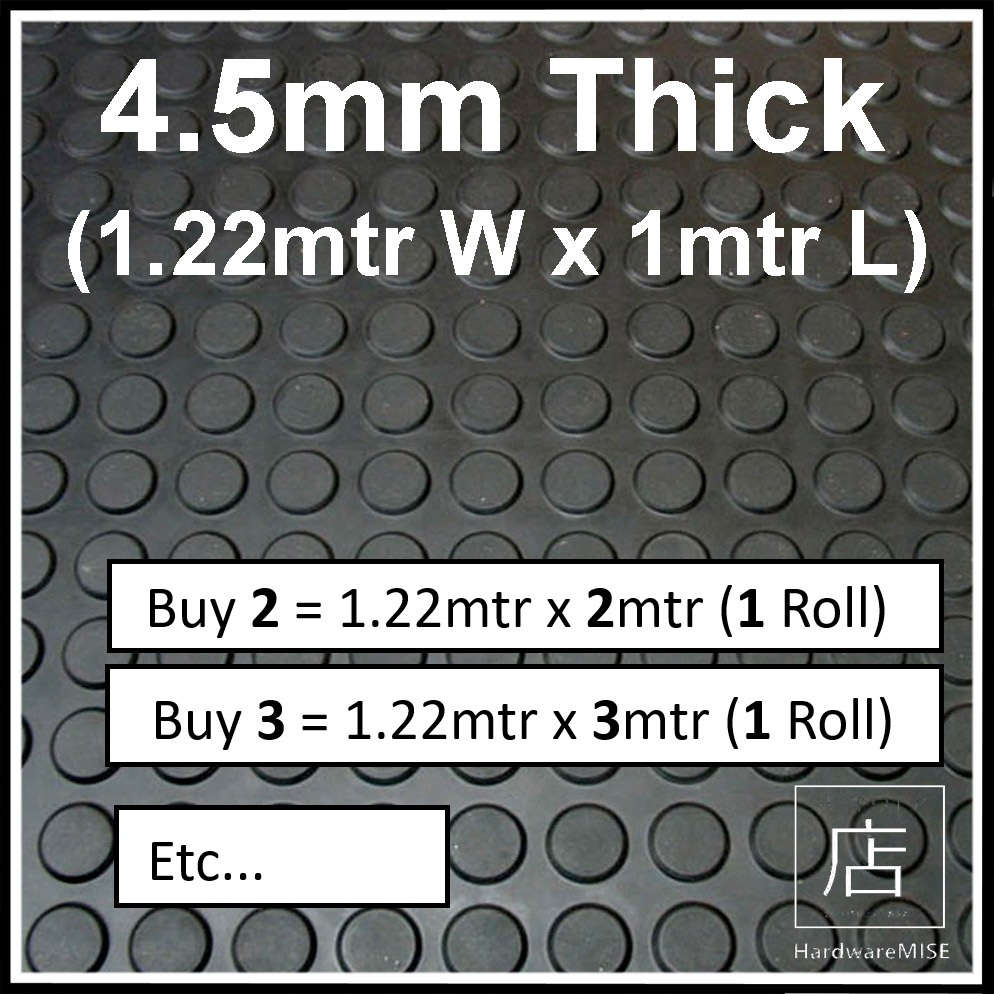 Round Stud Rubber Mat 4.5mm Thick Anti-skid Round Stud Rubber Floor ...